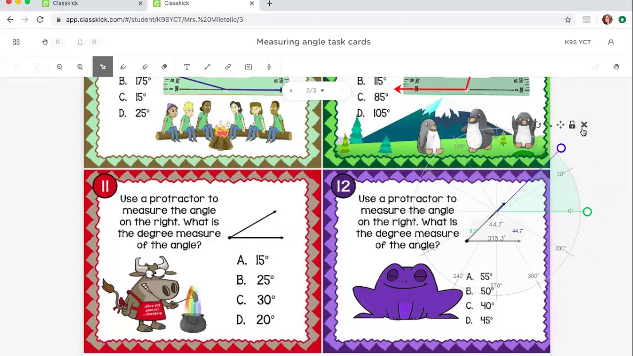 How to use a virtual protractor - YouTube