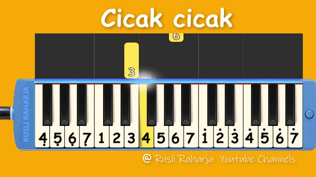 Cicak cicak di dinding not pianika - YouTube