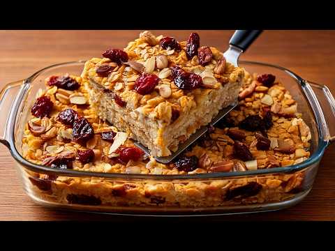 Sağlıklı ve lezzetli yulaf ezmeli kek - şekersiz, unsuz! Hızlı ve kolay!