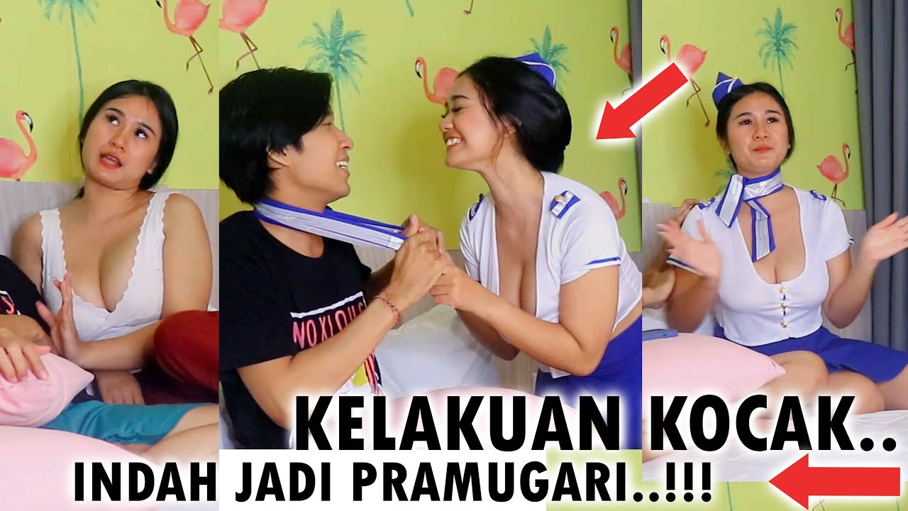 PRANK INDAH KRISNA DEVI JADI PRAMUGARI SEXY - YouTube