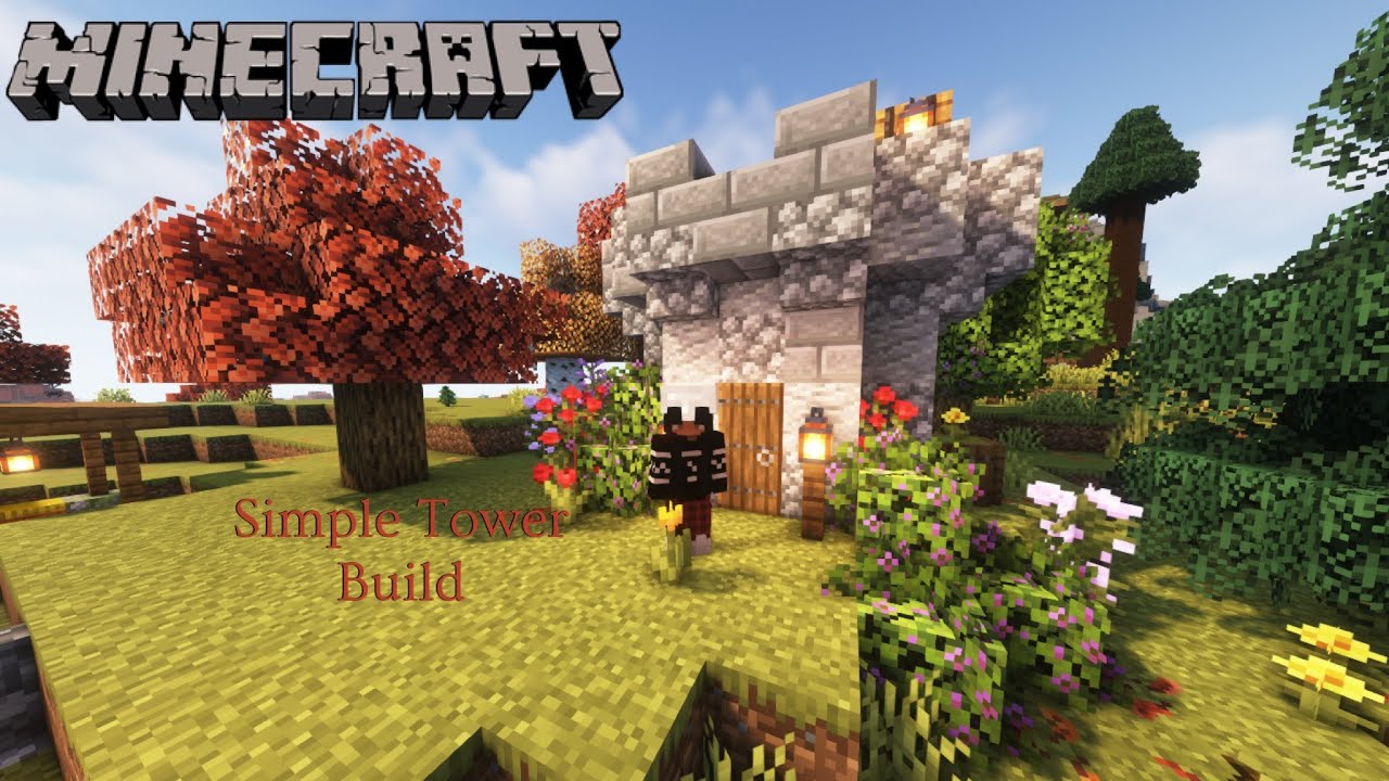 Minecraft Simple Tower Build - Minecraft 1.19 lets play (1) - YouTube
