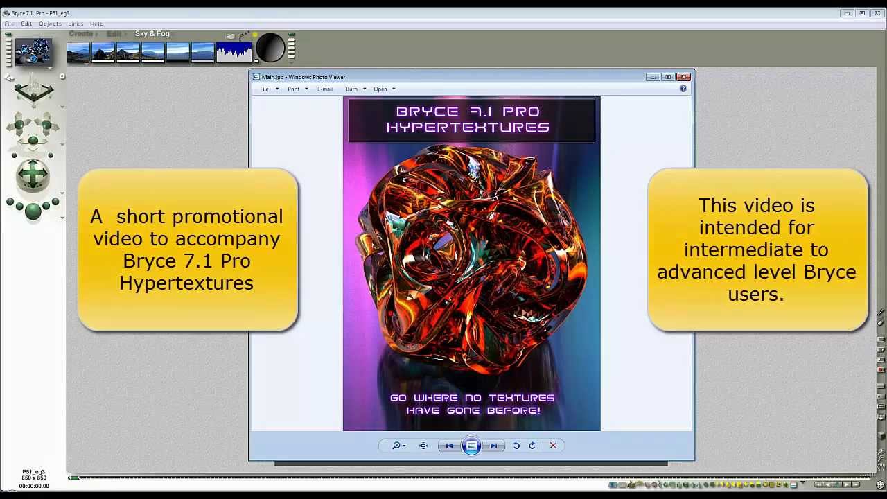 Bryce 7.1 Pro Hypertextures - promo video 1 - by David Brinnen. - YouTube