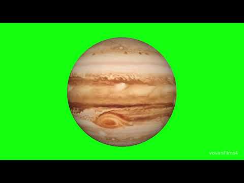 Планета Юпитер крутится футаж анимация | ХРОМАКЕЙ | green screen planet ...