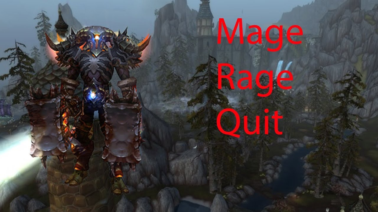Greater pyro mage rage quit - fury warrior pvp 8.2.5 - YouTube