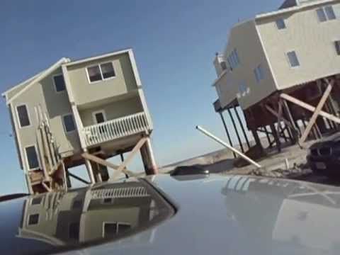 LBI Holgate NJ driveby after Hurricane Sandy - from Julia to southern ...