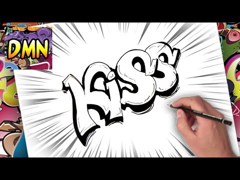 COMO DIBUJAR KISS | HOW TO DRAW KISS | GRAFFITI - YouTube