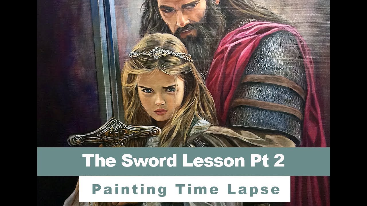 The Sword Lesson Acrylic Painting Time Lapse Pt2 - YouTube