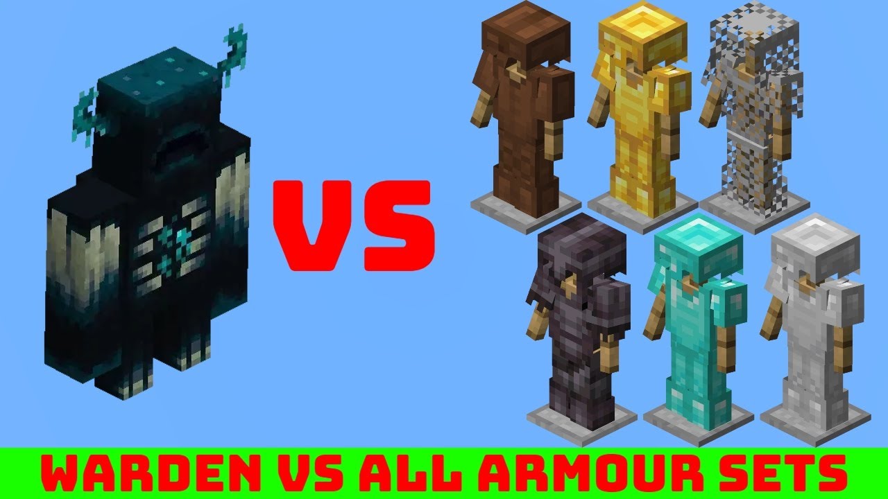 Warden VS All Armor Sets In Minecraft 1.19 - YouTube
