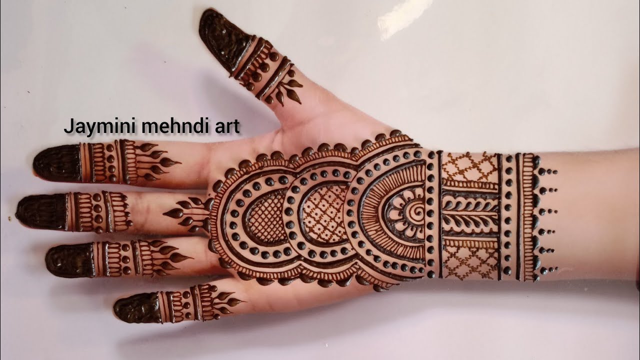 easy full front hand mehndi designs/simple mehndi designs/Dot mehndi ...