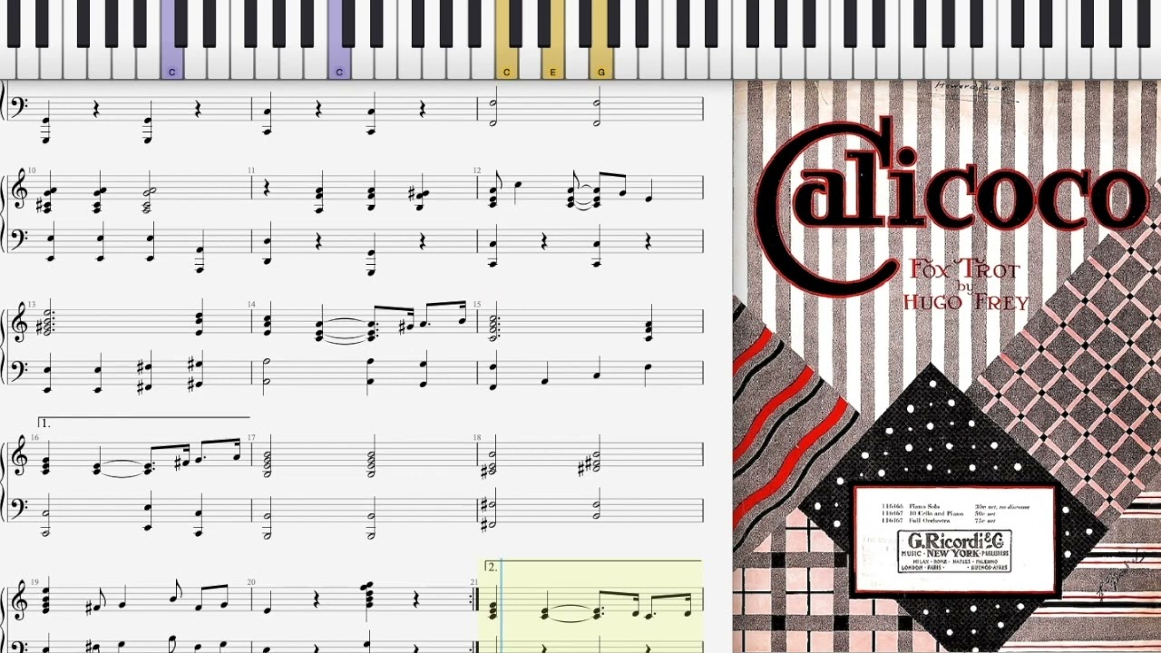 Calicoco by Hugo Frey (1917, Fox Trot piano) - YouTube