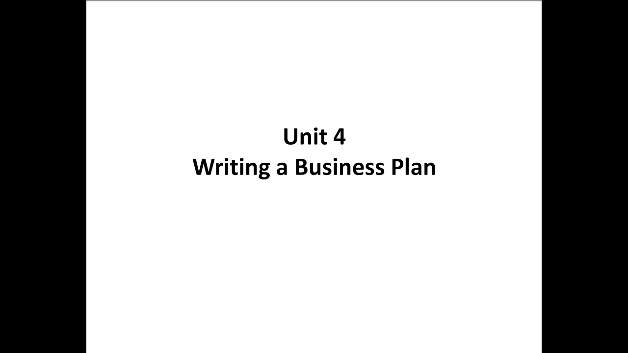 Writing a Business Plan - (Unit-4,BBA) Slides - YouTube