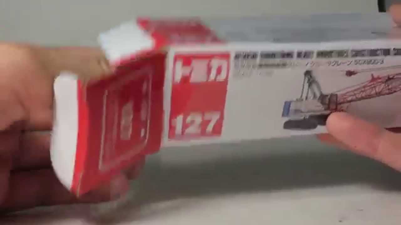 Tomica 127, Hitachi Sumitomo SCX900-3 Crawler Crane 1:120 - YouTube