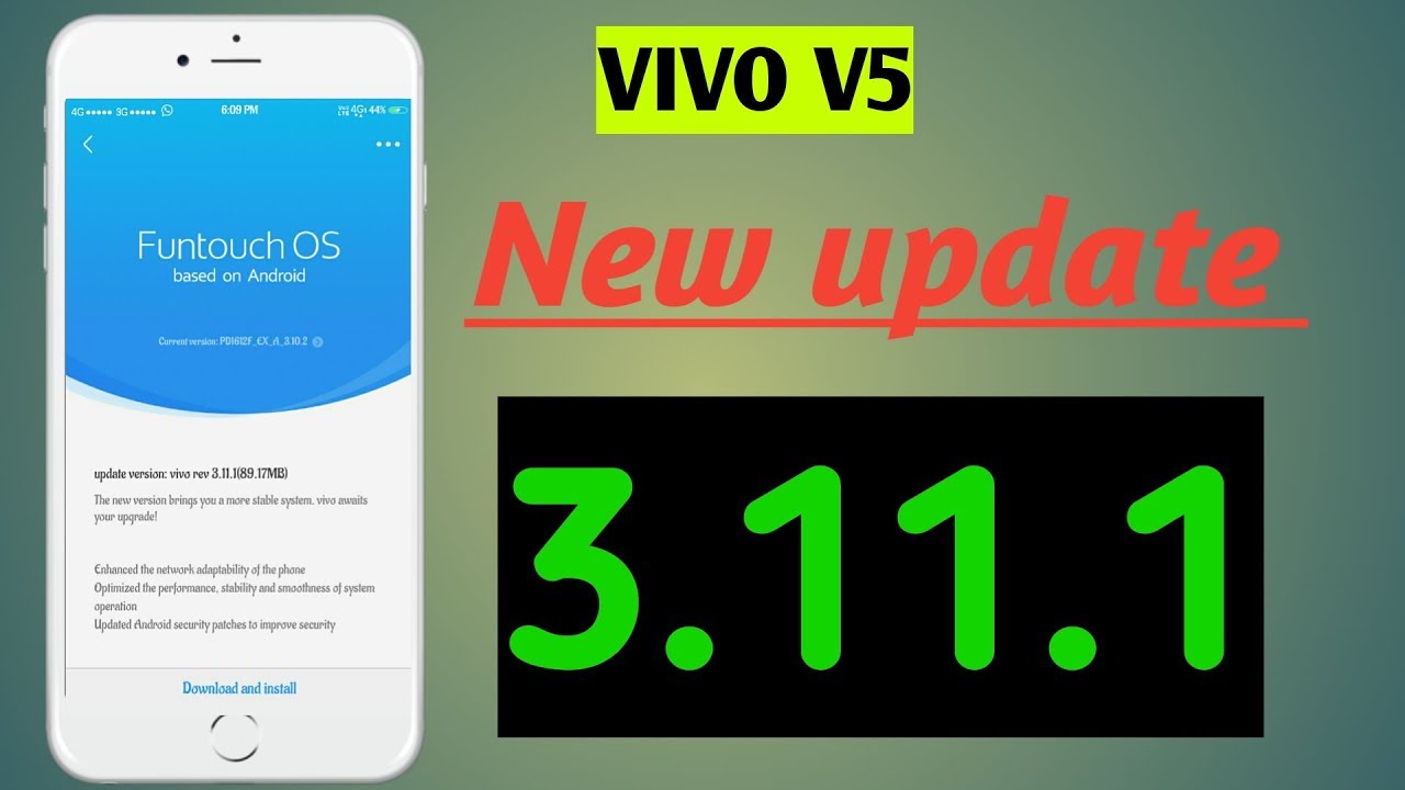Vivo v5 new update 3.11.1 - YouTube