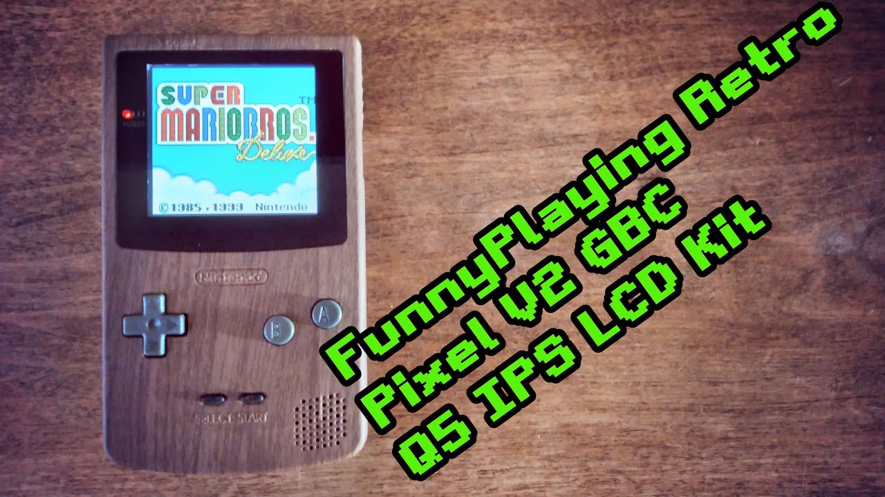 FunnyPlaying Retro Pixel V2 GBC Q5 IPS LCD MOD for the GAMEBOY COLOR # ...