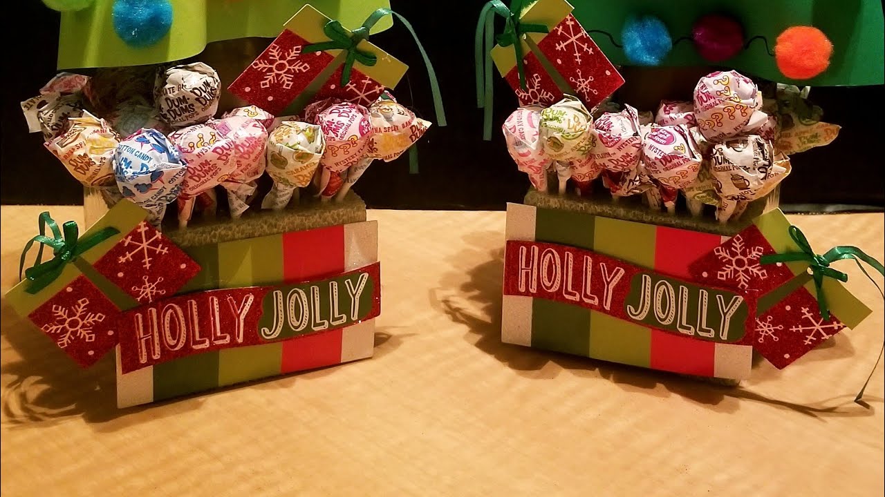DIY DUM DUM CHRISTMAS TREE CENTERPIECES - YouTube