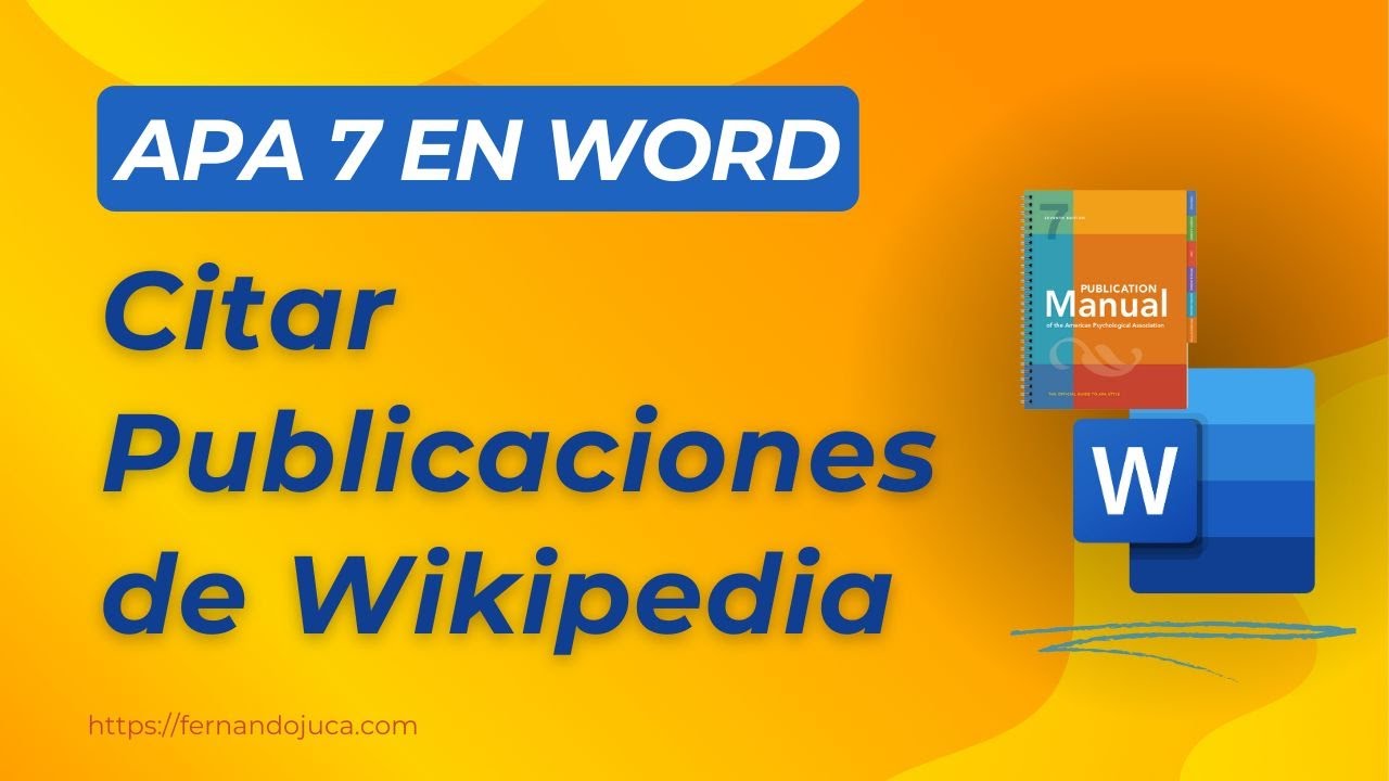 🎓 Cómo Citar Wikipedia en APA 7 con Word: Guía Completa - YouTube