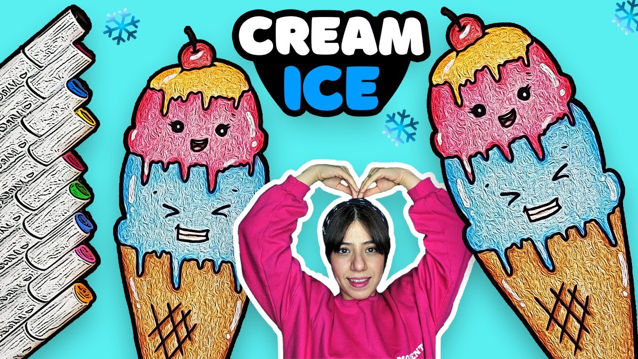 Scoops of Fun! Draw a Colorful Ice Cream Cone with Maryam - YouTube