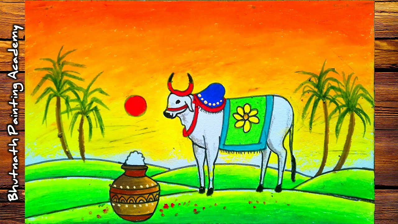 pongal festival drawing||bali pola - YouTube