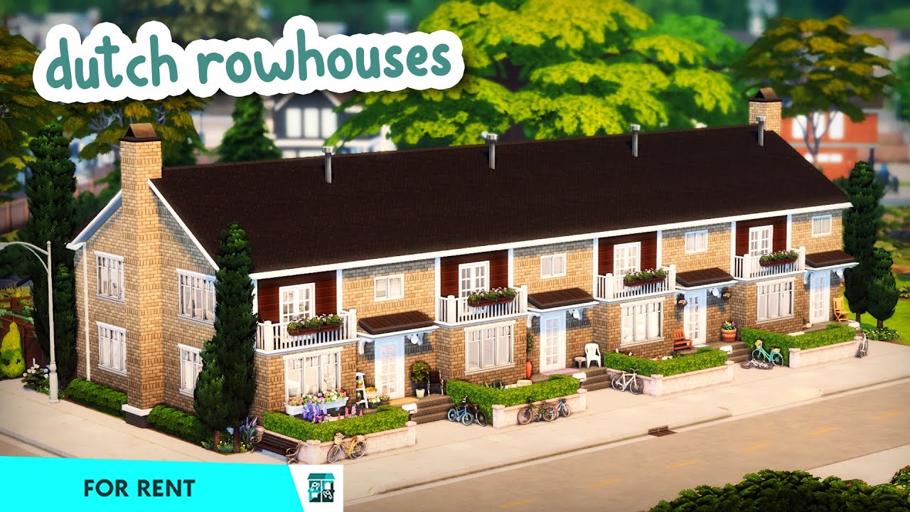 Dutch Rowhouses 🚲 || The Sims 4: For Rent Speed Build - YouTube