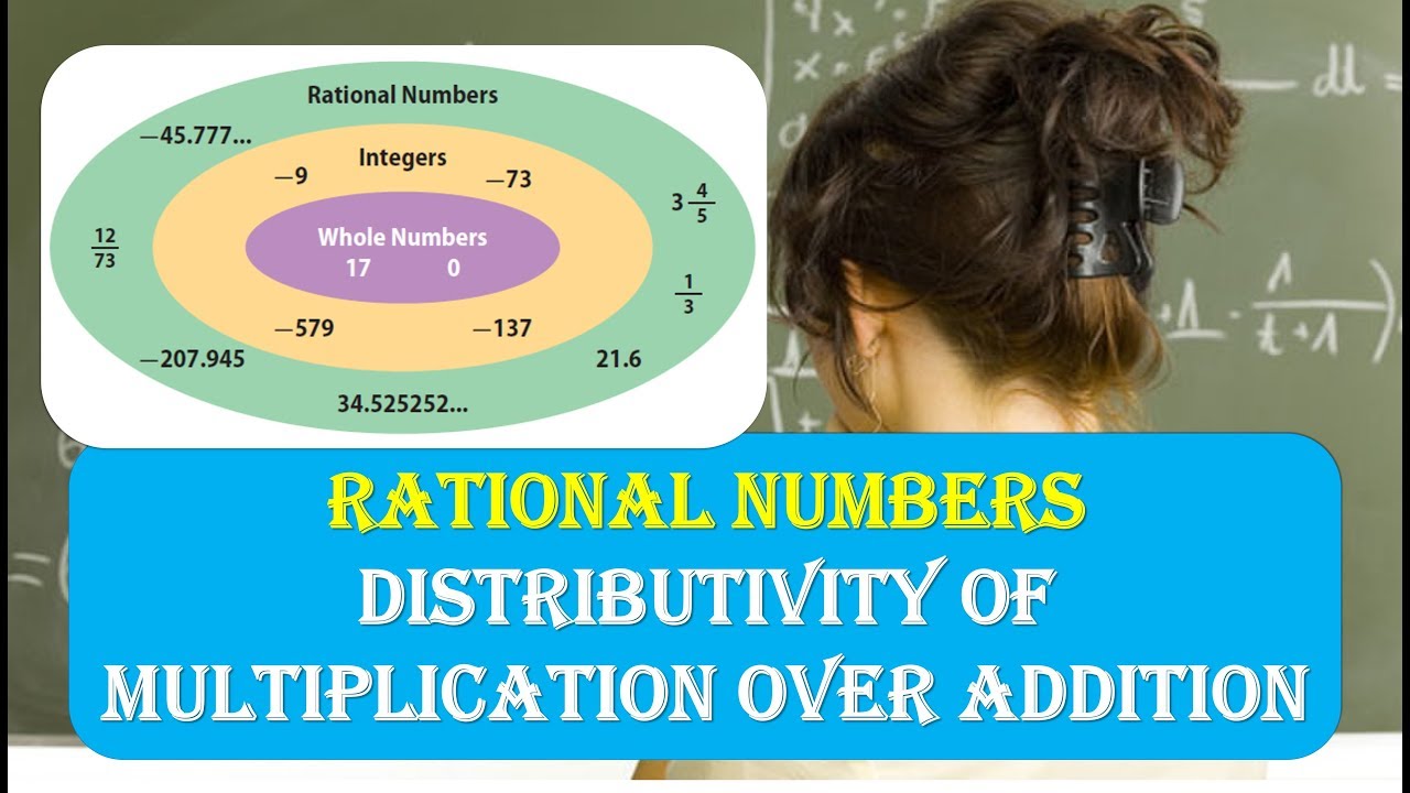 Distributivity of Multiplication Over Addition Rational Numbers - YouTube