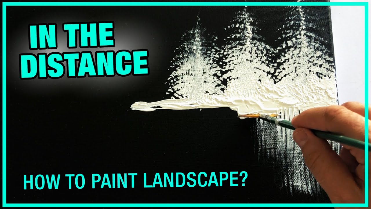 In The Distance Landscape Painting Demo / Day 022 / For Beginners ...