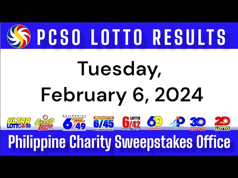 Lotto Results Monday, February 5, 2024 #lottoresultstoday - YouTube