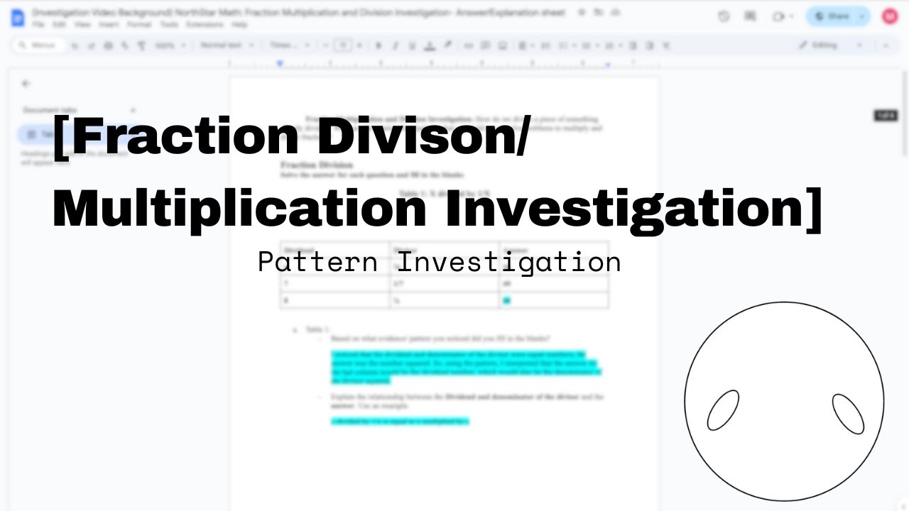 [Fraction Division/Multiplication Investigation] Pattern investigation ...