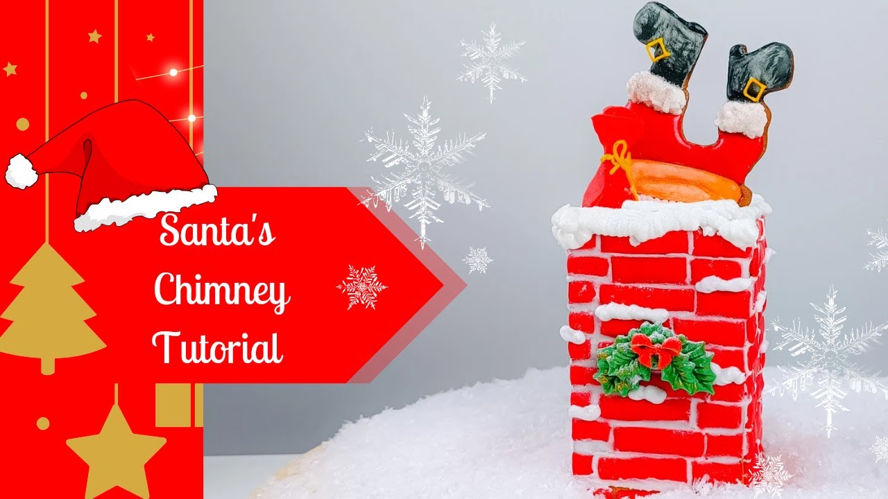 Decorating Christmas Cookie l Santa's 3D Chimney Tutorial - YouTube
