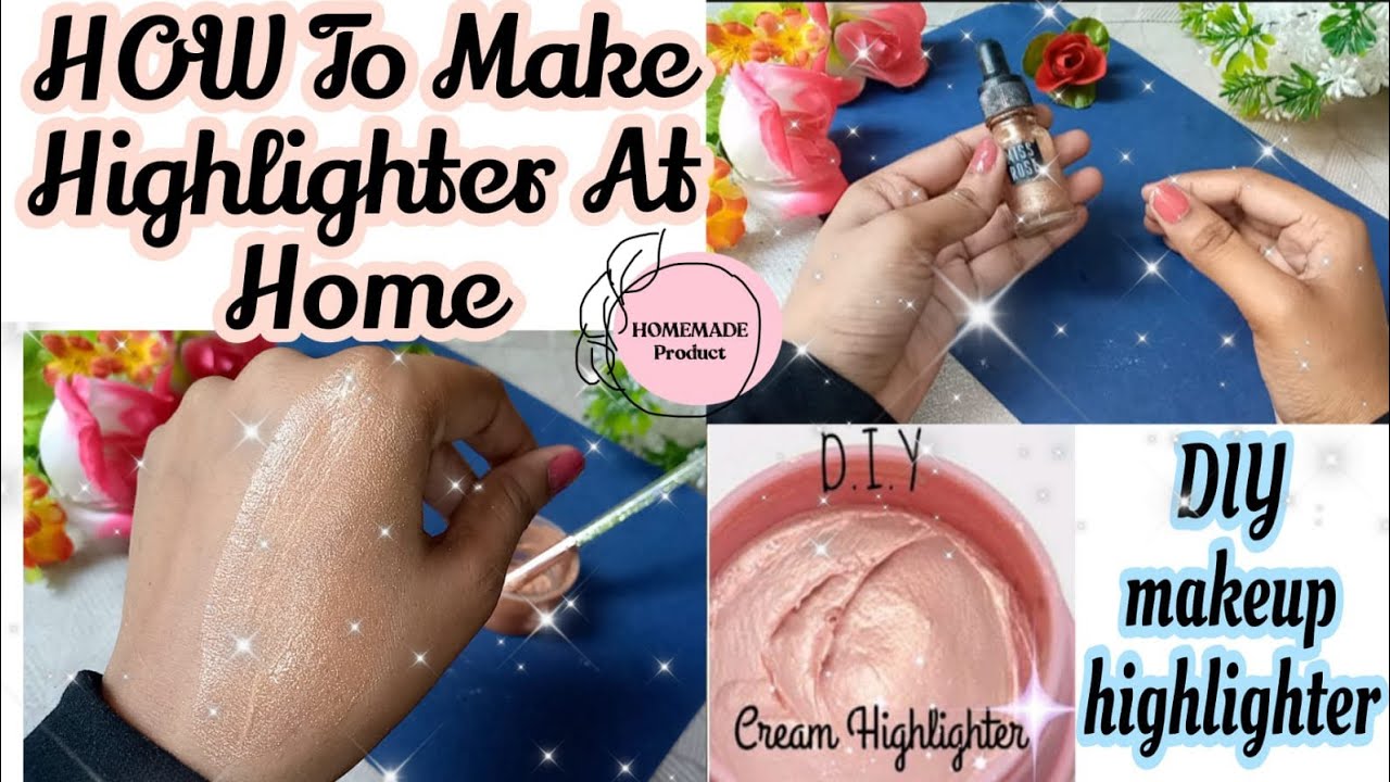how to make gel highlighter at homemade amazing effect😳💯#vlog#makeup# ...