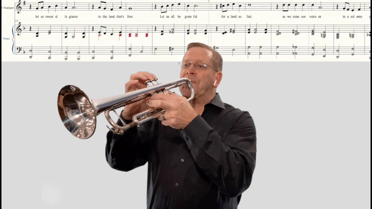 God Bless America - Traditional Trumpet Solo with Piano - Play Along ...
