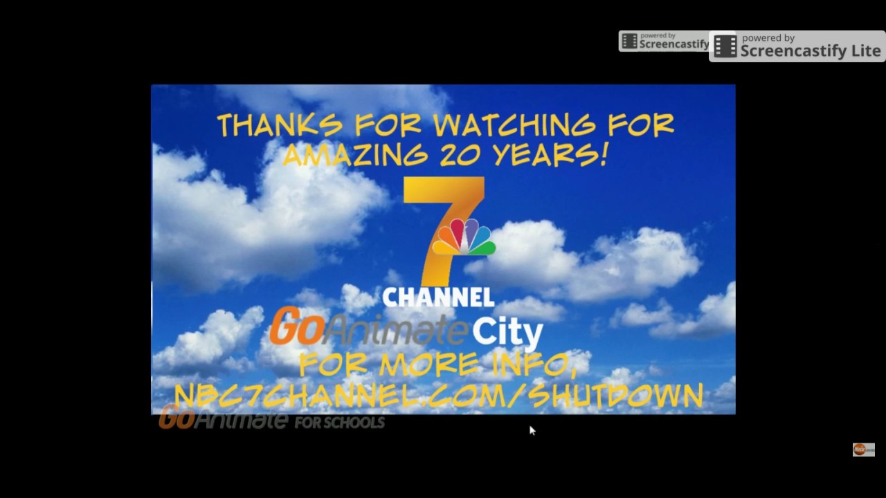 NBC 7 Channel Go! Animate City Final Sign Off (7/7/16) - YouTube