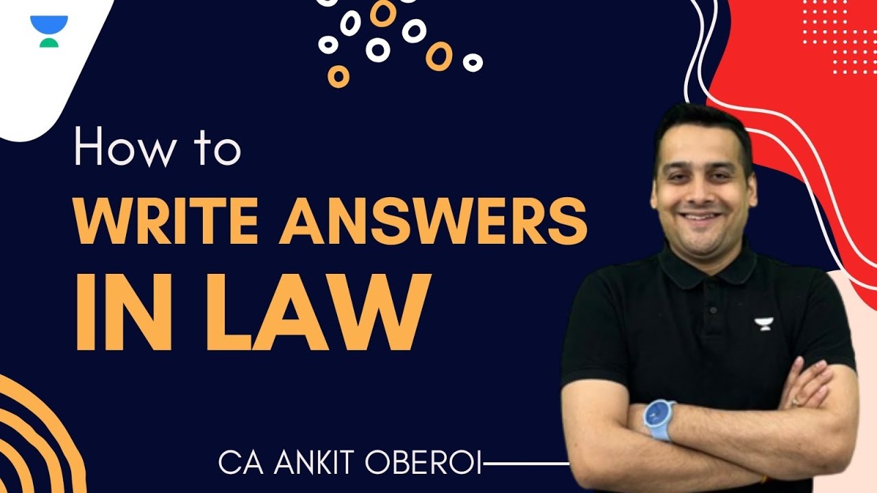 How to write Answers in Law | CA Intermediate May 2024 | CA Ankit ...
