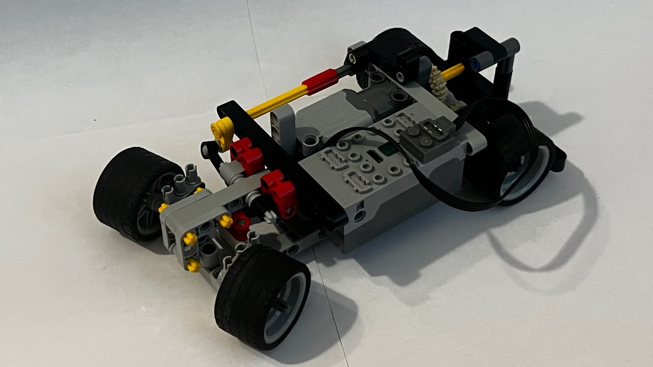 LEGO RC Car Chassis With ONLY 1 motor - steering and driving! - YouTube