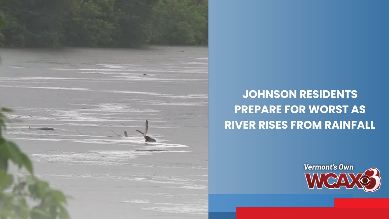 Johnson residents prepare for worst as river rises from rainfall - YouTube