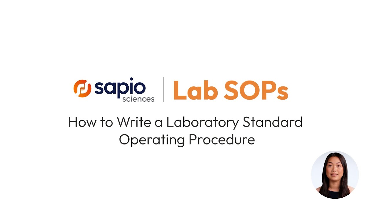 How To Write A Laboratory Standard Operating Procedure - YouTube