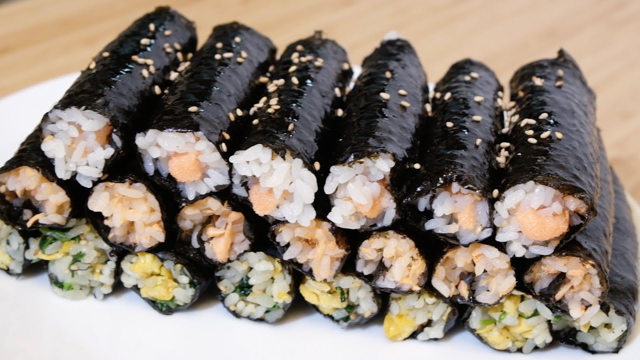 Super simple! The mini kimbap is really delicious - YouTube