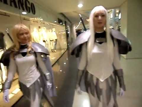 Claymore cosplayers at the mall - YouTube