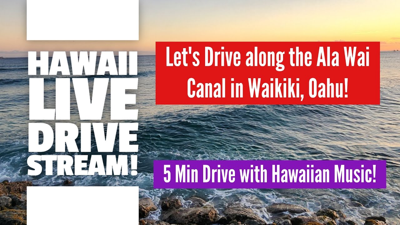 Hawaii Live Drive Stream: Drive along the Ala Wai Canal in Waikiki with ...