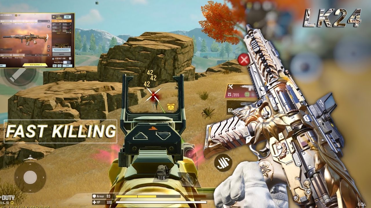 0 RECOIL in LONG RANGE + FAST KILLING | BEST LK24 GUNSMITH CODM BR | CODM BR GAMEPLAY - YouTube