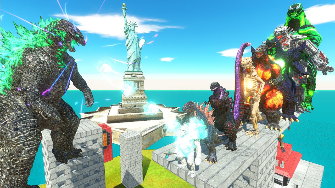 GREEN GODZILLA 2021 1,000 HP VS Evolution Of Godzilla x Albino KONG ...