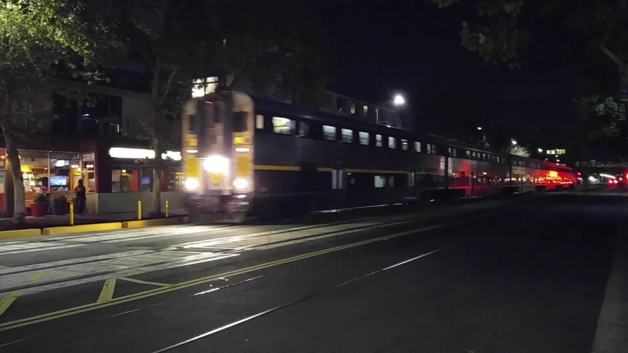 Amtrak California Morrison-Knudsen Bi-level Cab Car passing through ...