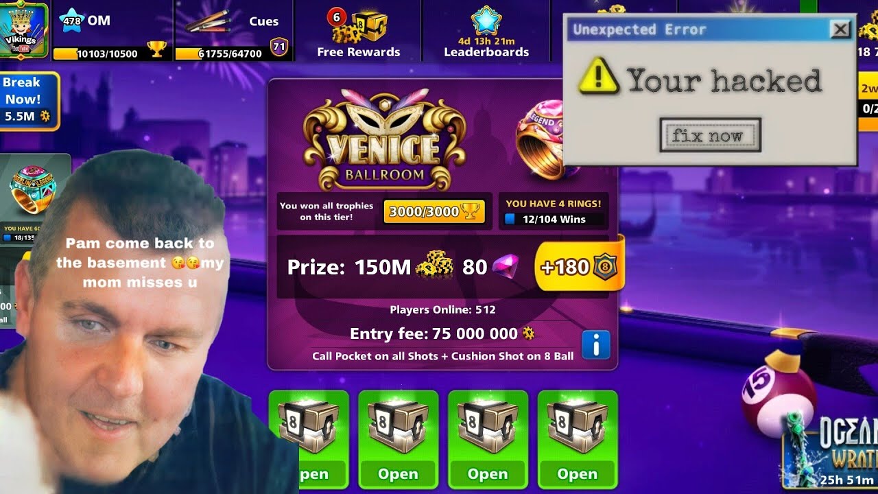 Big Boss I Gave Chance To Hacker in Venice 8 ball pool 😡 - YouTube