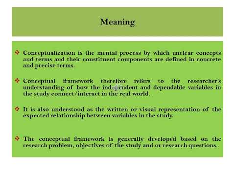 Conceptual Framework: Meaning, Purpose, Types & Presentation - YouTube
