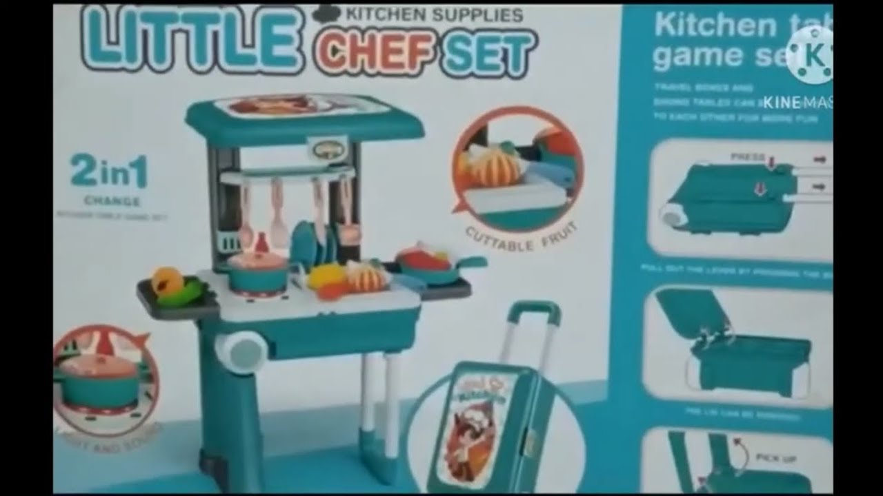 kitchen set,kids play time, mobile kitchen set with utensils, veggies ...