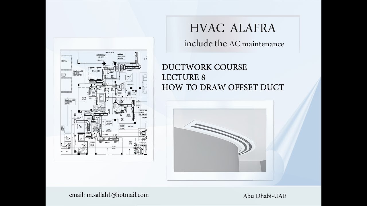 LECTURE 8 - SHOP DRAWING-HOW TO DRAW OFFSET DUCT الدرس 8-كيفية رسم ...