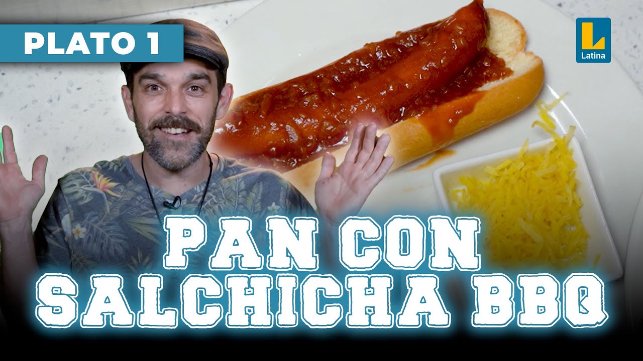 Pan con salchicha, salsa bbq picante y papas al hilo | El Gran Chef ...