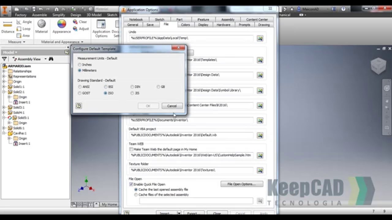 Dicas de Configuração Básica do Inventor [2] – Unidades - YouTube
