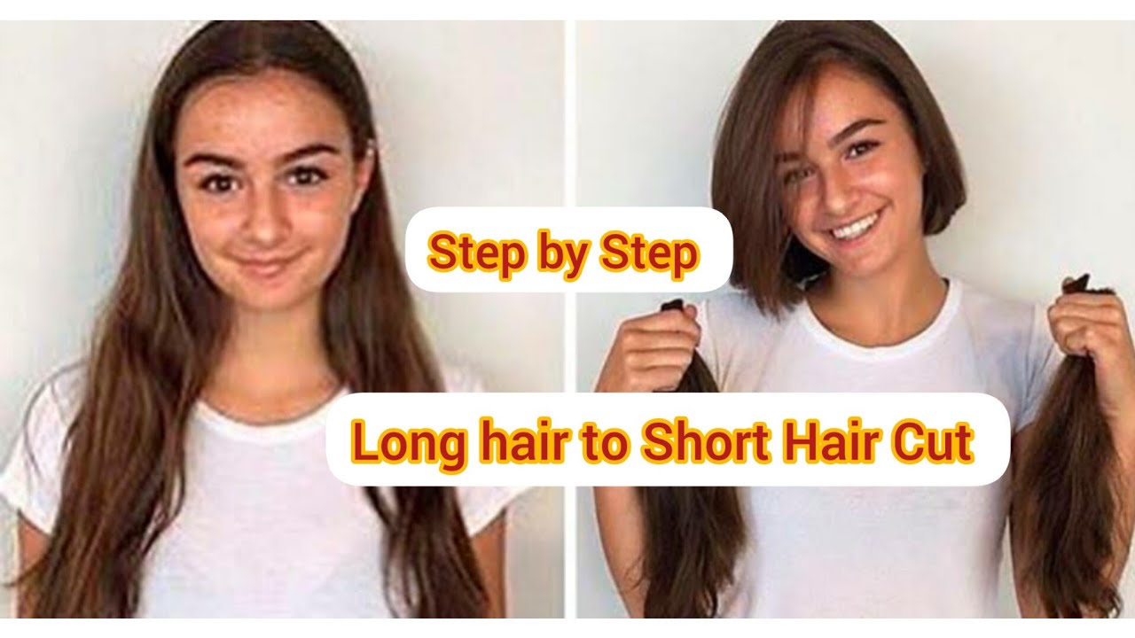 LONG HAIR to VERY SHORT HAIR CUT/ STEP BY STEP/ #haircut #shorthaircut ...
