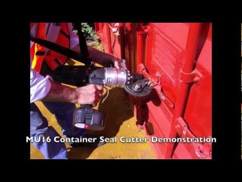 MU16 Container Seal Cutter Demonstration by Stainelec Hydraulic ...