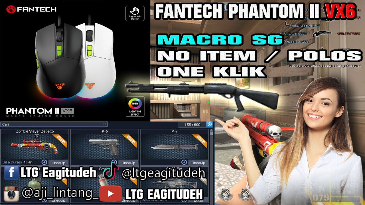 CARA Pasang & Setting Macro Pb SG one klik no item di mouse fantech ...